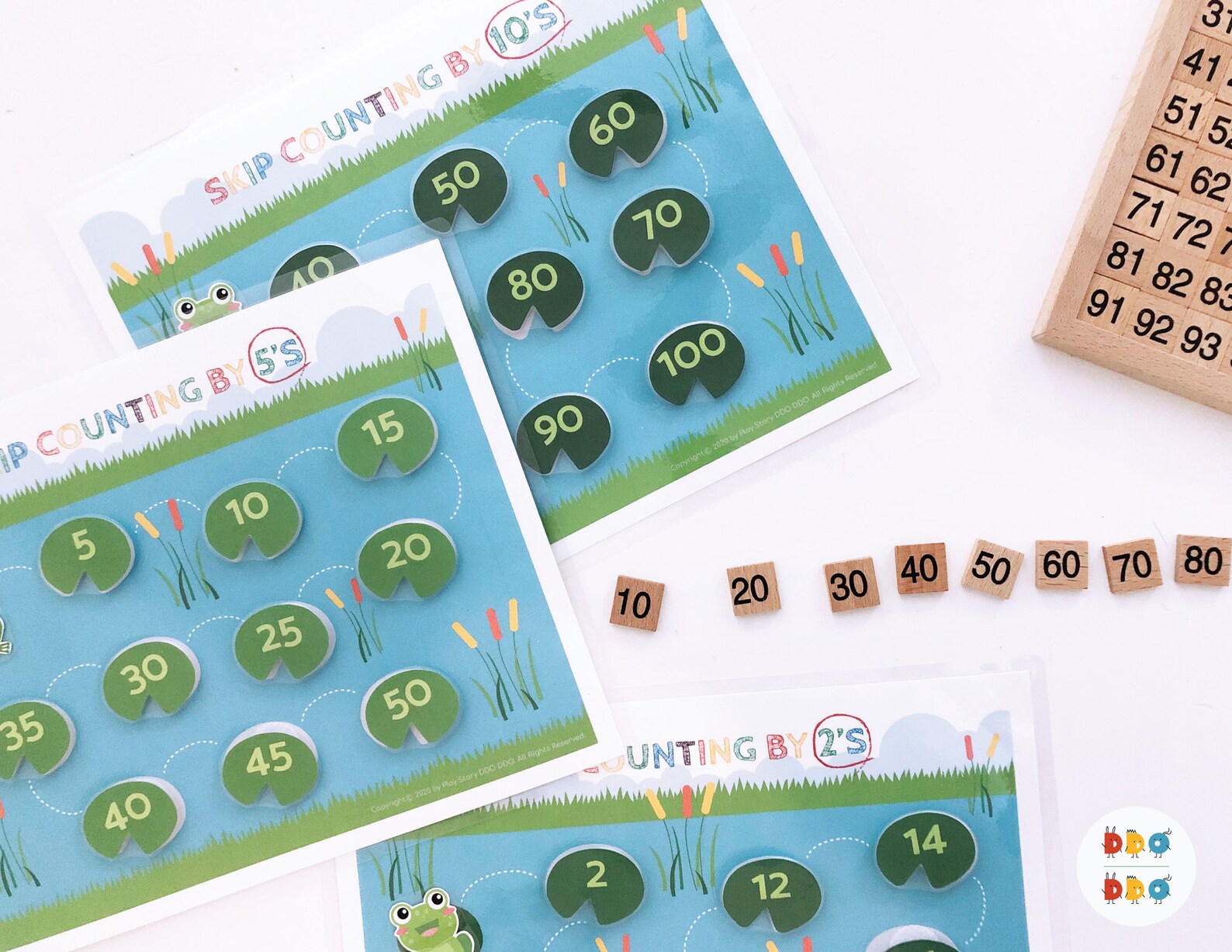 Skip Counting 2's, 5's, 10's, Counting Mats, Learning Numbers ...