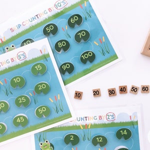 Skip Counting 2's, 5's, 10's, Counting Mats, Learning Numbers ...