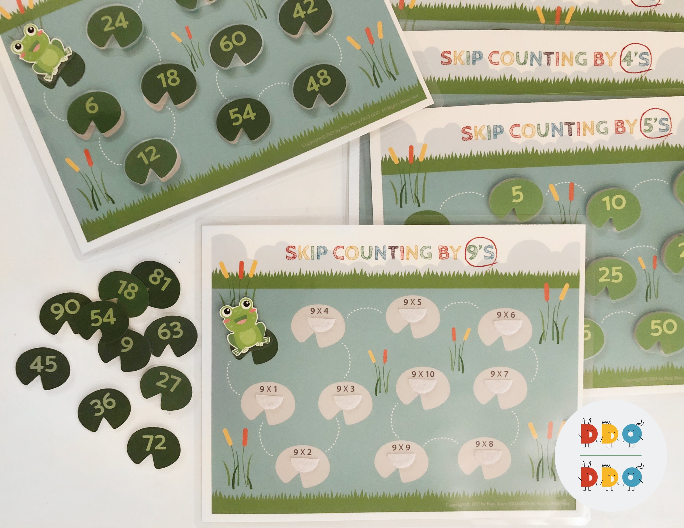 Skip Counting 2-12s, Multiplication Chart, Counting Mats, Learning ...