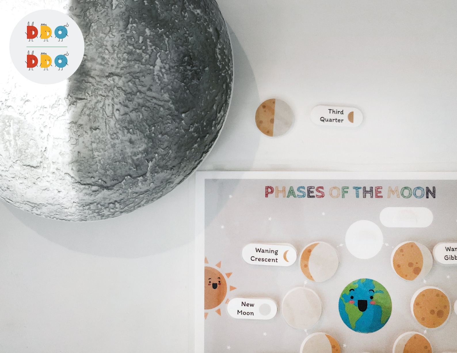 Phases of the Moon Puzzle, Moon Phases Print, Homeschool Activity ...