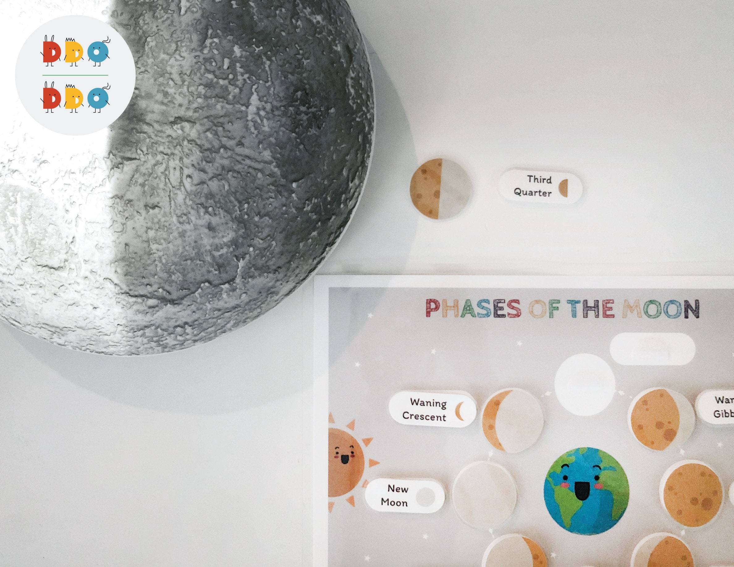 Phases of the Moon Puzzle, Moon Phases Print, Homeschool Activity ...