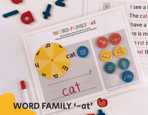 Word Family at CVC Reading Game Beginning Phonics Activity - Etsy