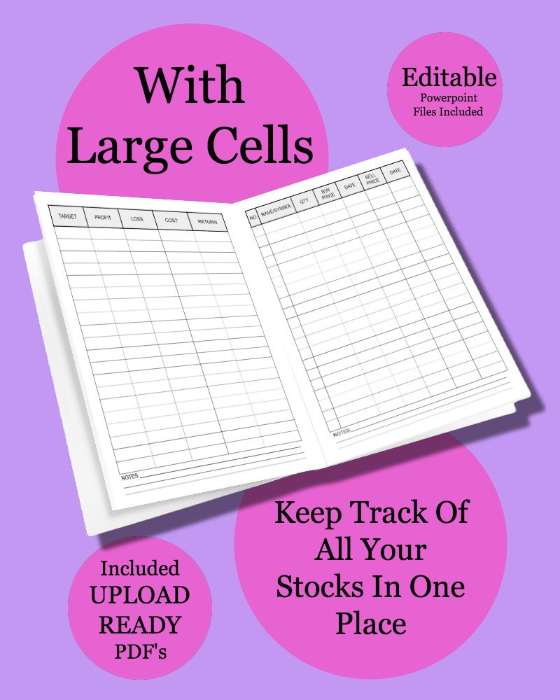 KDP Interior Stock Trading Logbook Template Pages - Etsy Canada
