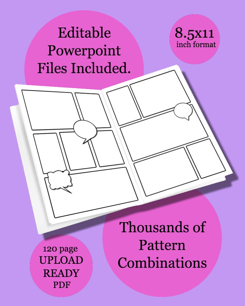 KDP Interior Blank Comic Book - Etsy