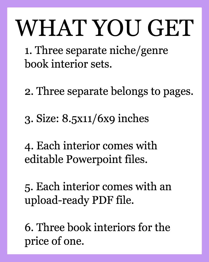 KDP Interior Mystery Grab Bag No. 1 of Three Book Interiors - Etsy