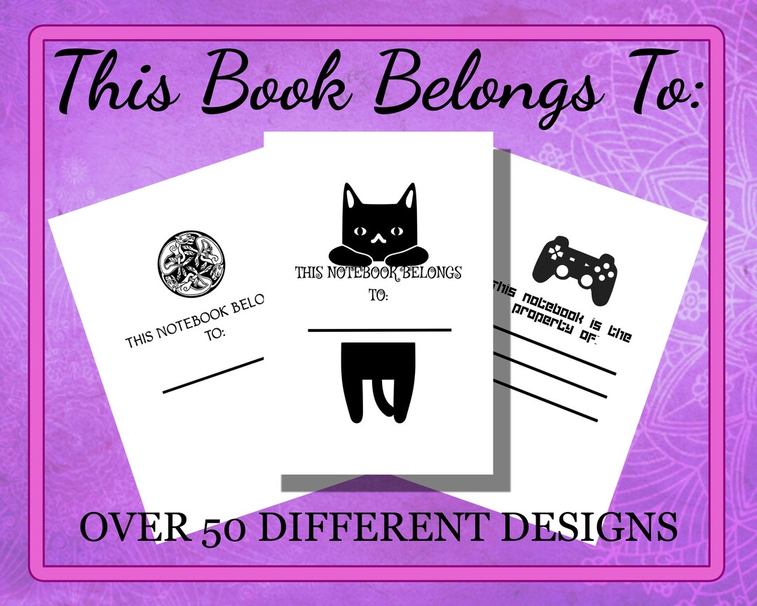 KDP "this Book Belongs To:" Pages - Etsy