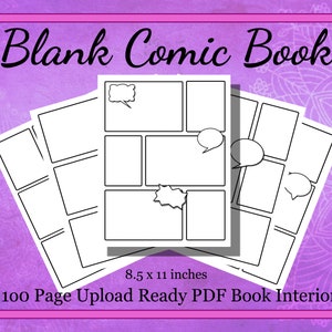 KDP Interior Blank Comic Book - Etsy