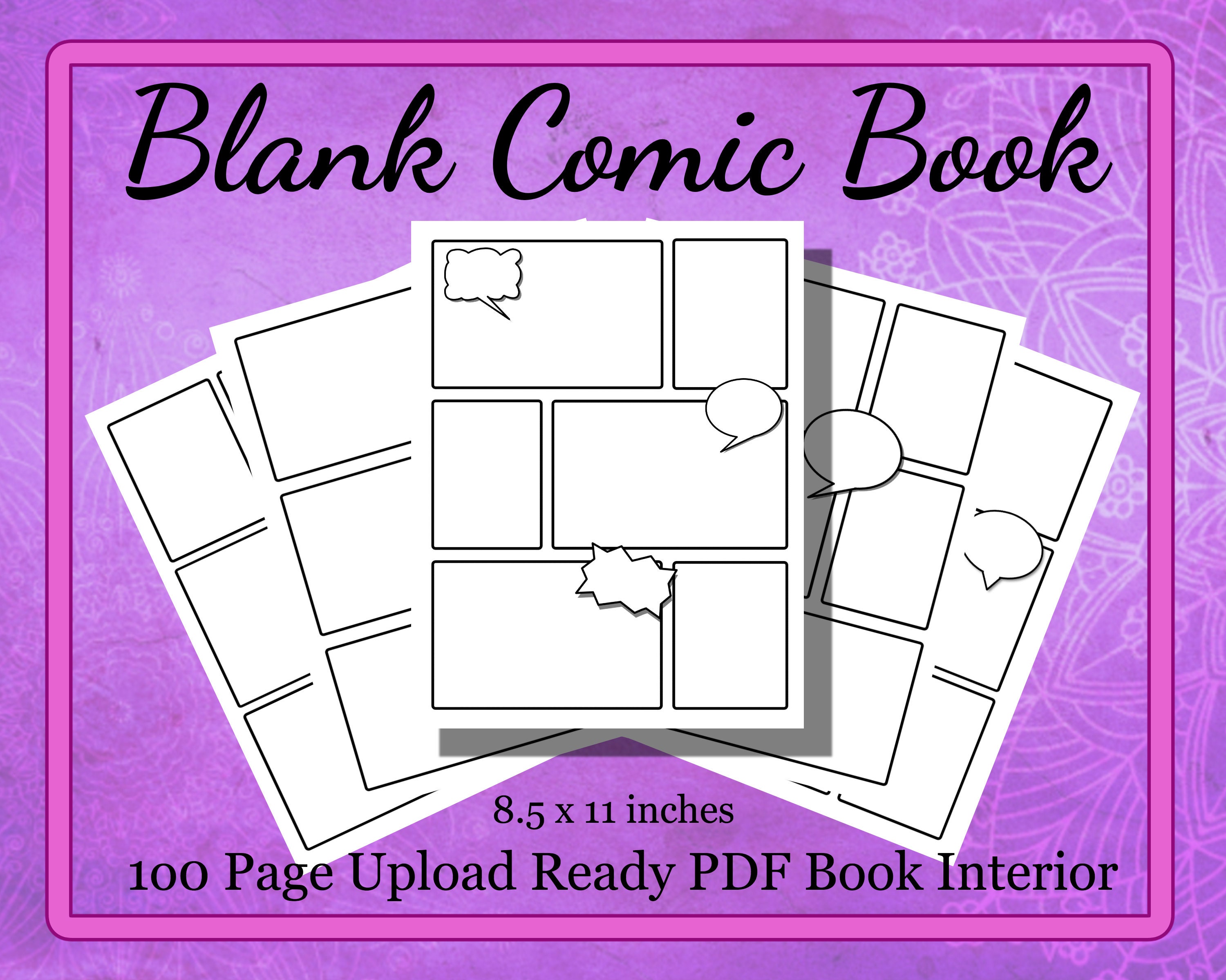 KDP Interior Blank Comic Book - Etsy