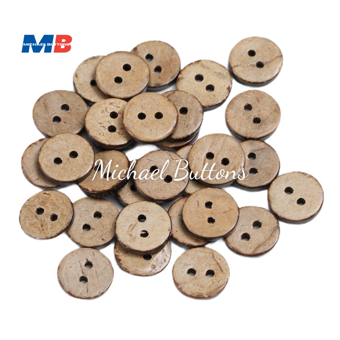 Michael Buttons 11mm 12mm 18mm 25mm 2holes Coconut Button 18L 20L 28L ...