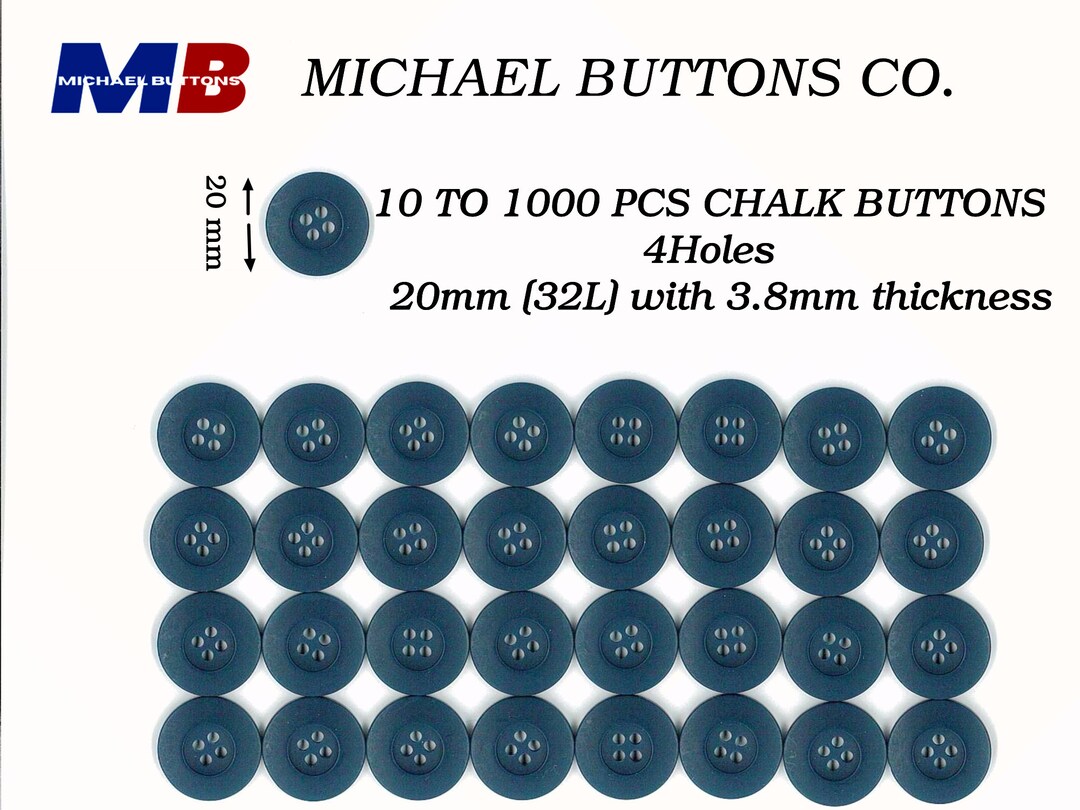 Michael Buttons 18mm 4holes Chalk Button Blue Colour 30L - Etsy