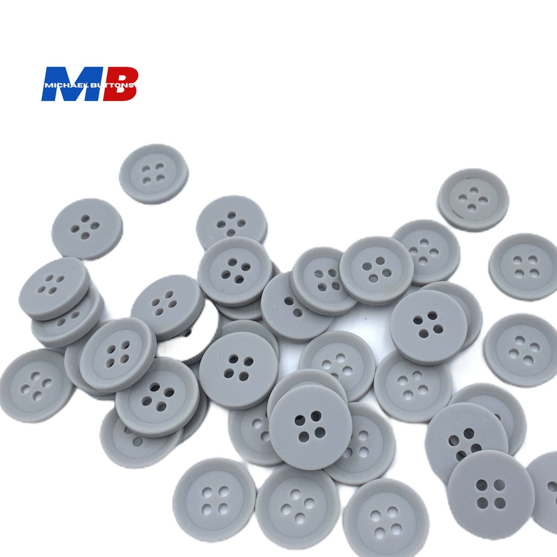 10 to 1000 Pcs 17.5mm Chalk Buttons 4holes Grey Color - Etsy