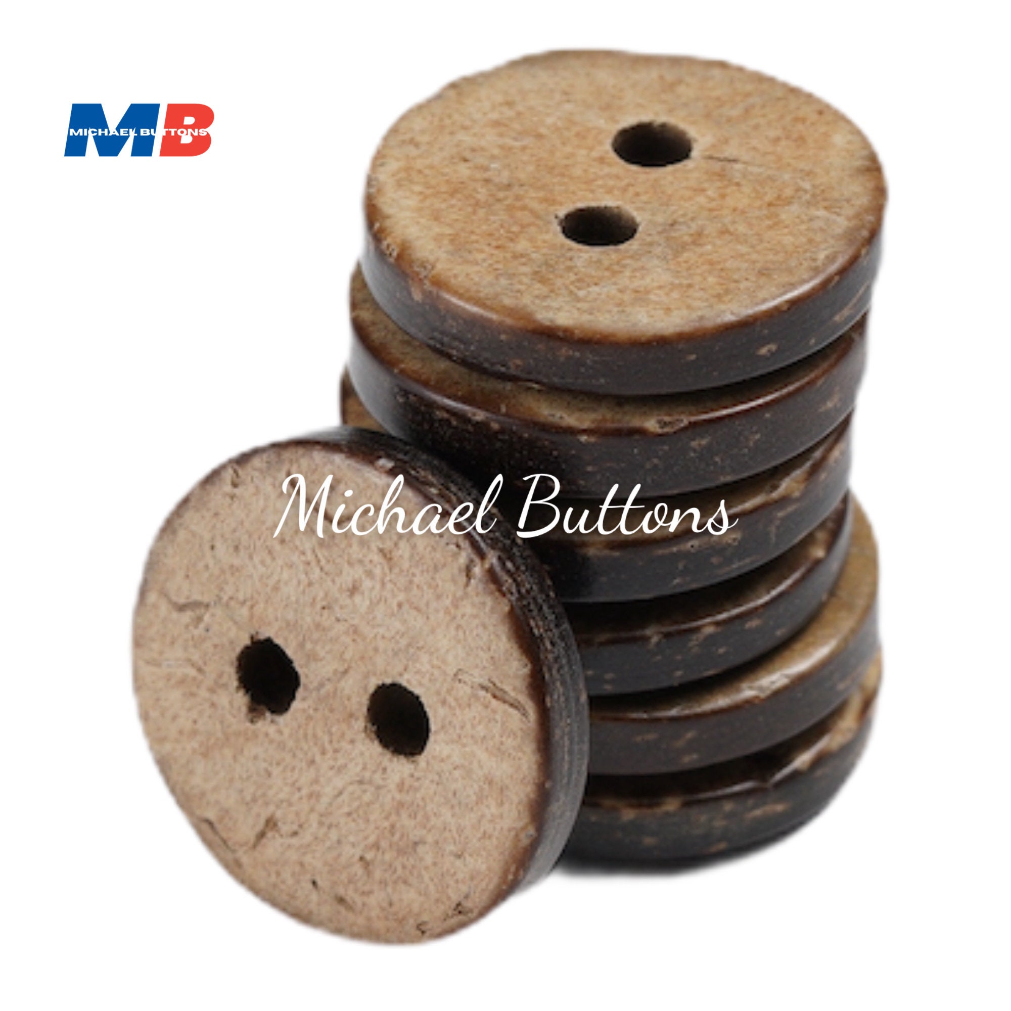 Michael Buttons 11mm 12mm 18mm 25mm 2holes Coconut Button 18L 20L 28L ...