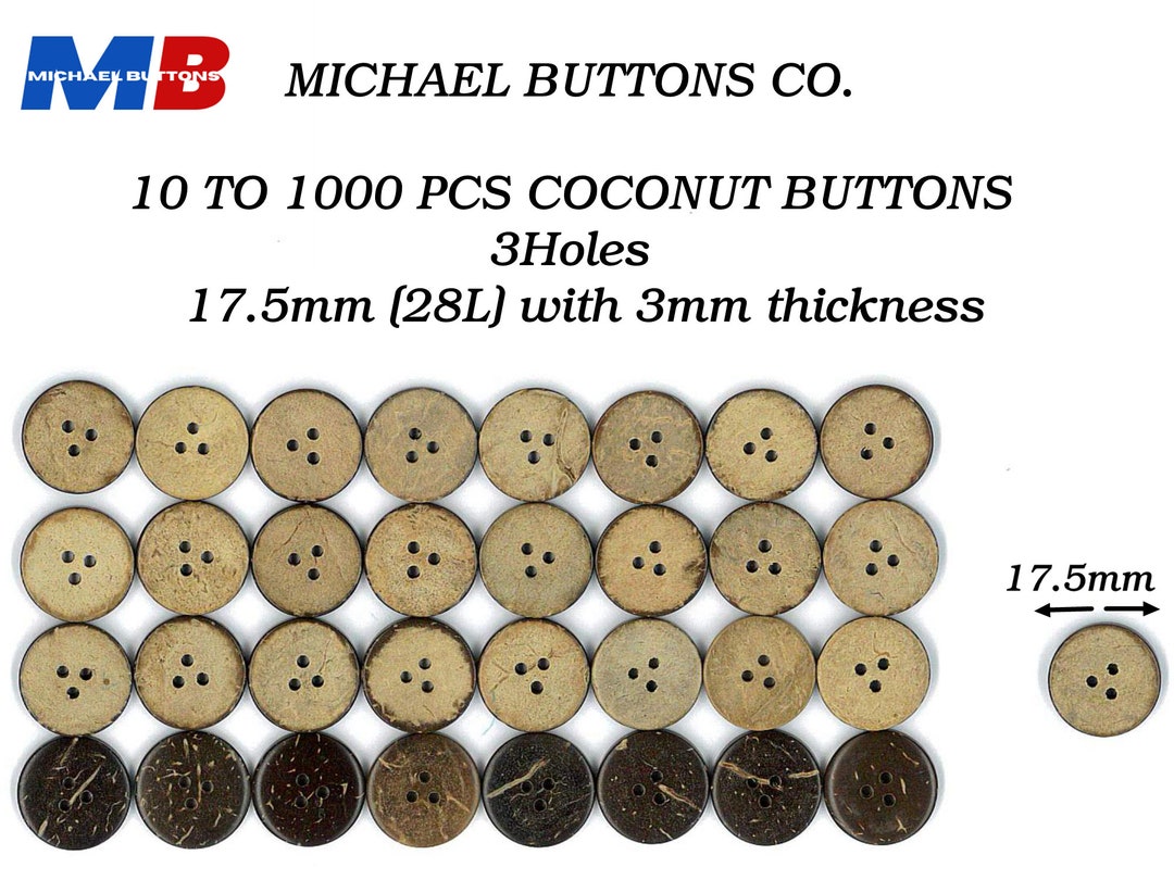 Michael Buttons 17.5mm 3holes Coconut Button 28L - Etsy