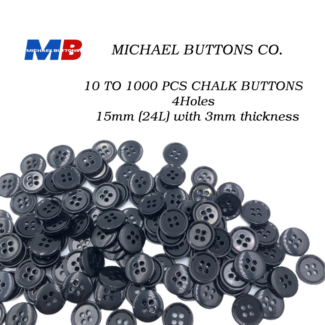 Michael Buttons 15mm 4holes Chalk Button Navy Black Grey - Etsy