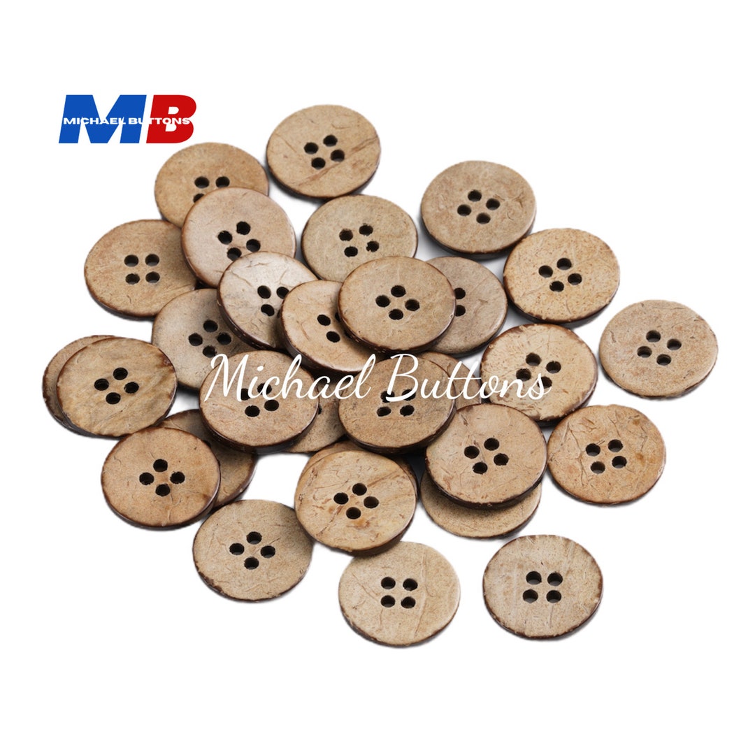 Michael Buttons 11mm 13mm 18mm 25mm 4holes Coconut Button 18L 20L 28L ...