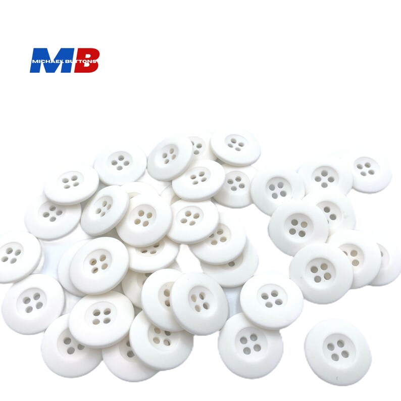 Michael Buttons 18mm 4holes Chalk Button White Colour 30L - Etsy
