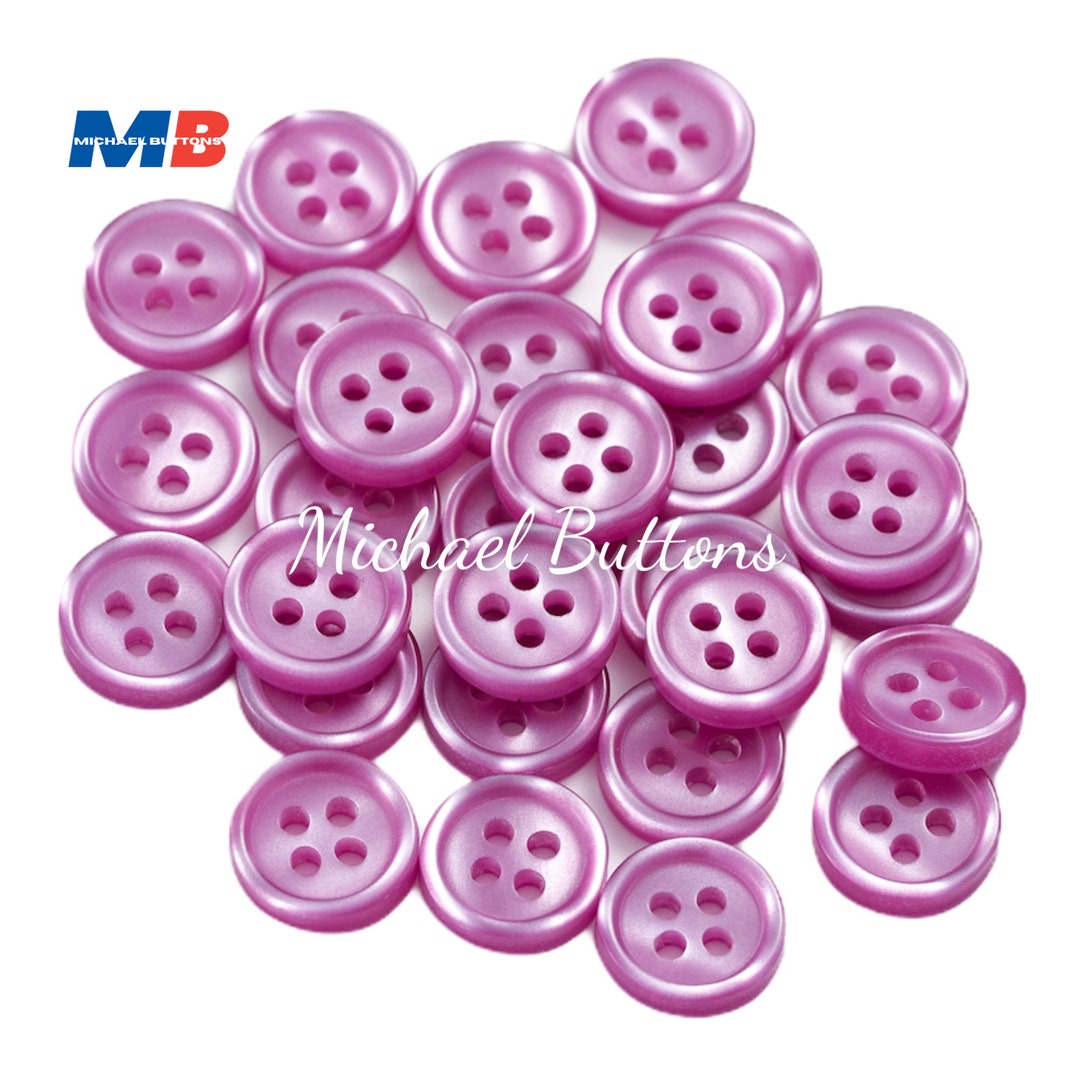 Michael Buttons 10mm 4holes Imitation Pearl Button Purple Colour 16L - Etsy