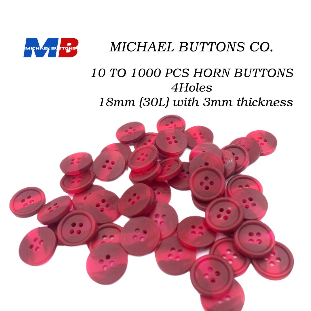 Michael Buttons 18mm 4holes Horn Buttons Red Color 30L - Etsy