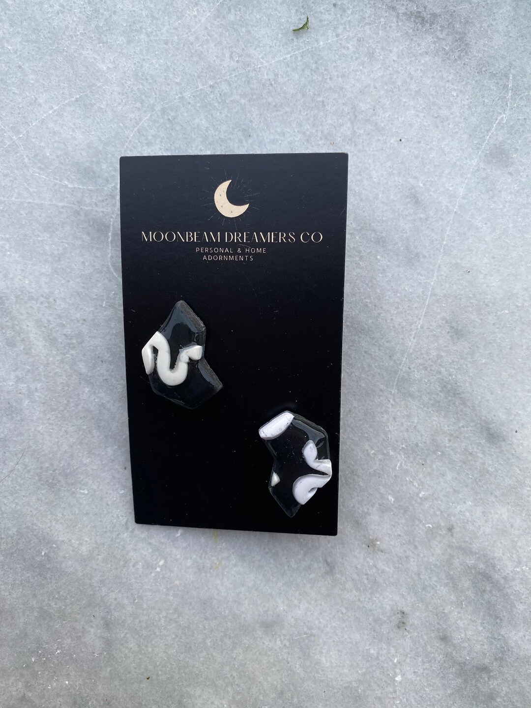 Black & White Studs/ Abstract Studs/ Modern Studs/ Statement Studs ...