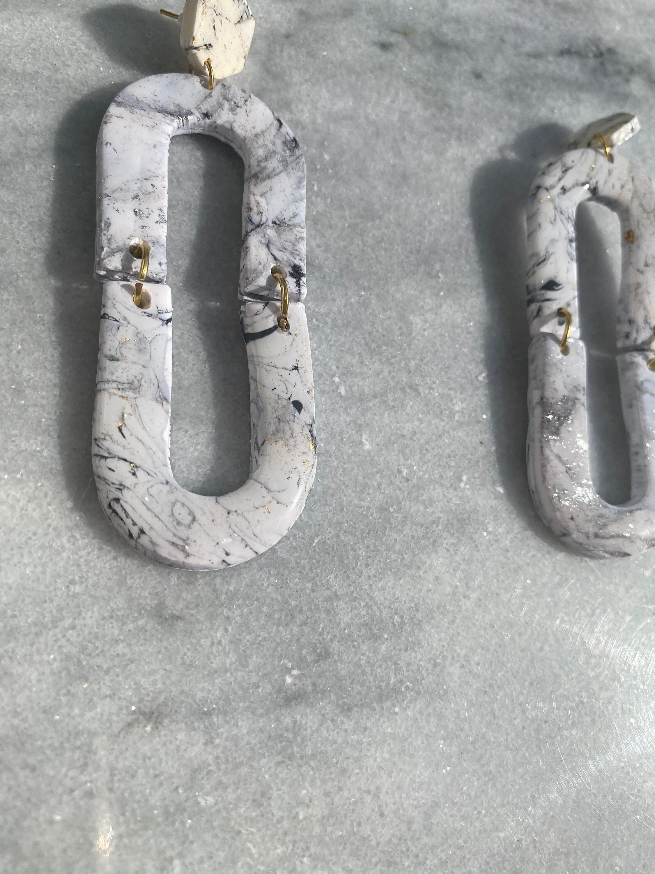 Marble Earrings/ Statement Earrings/ Marble Jewelry/ Modern Earrings ...