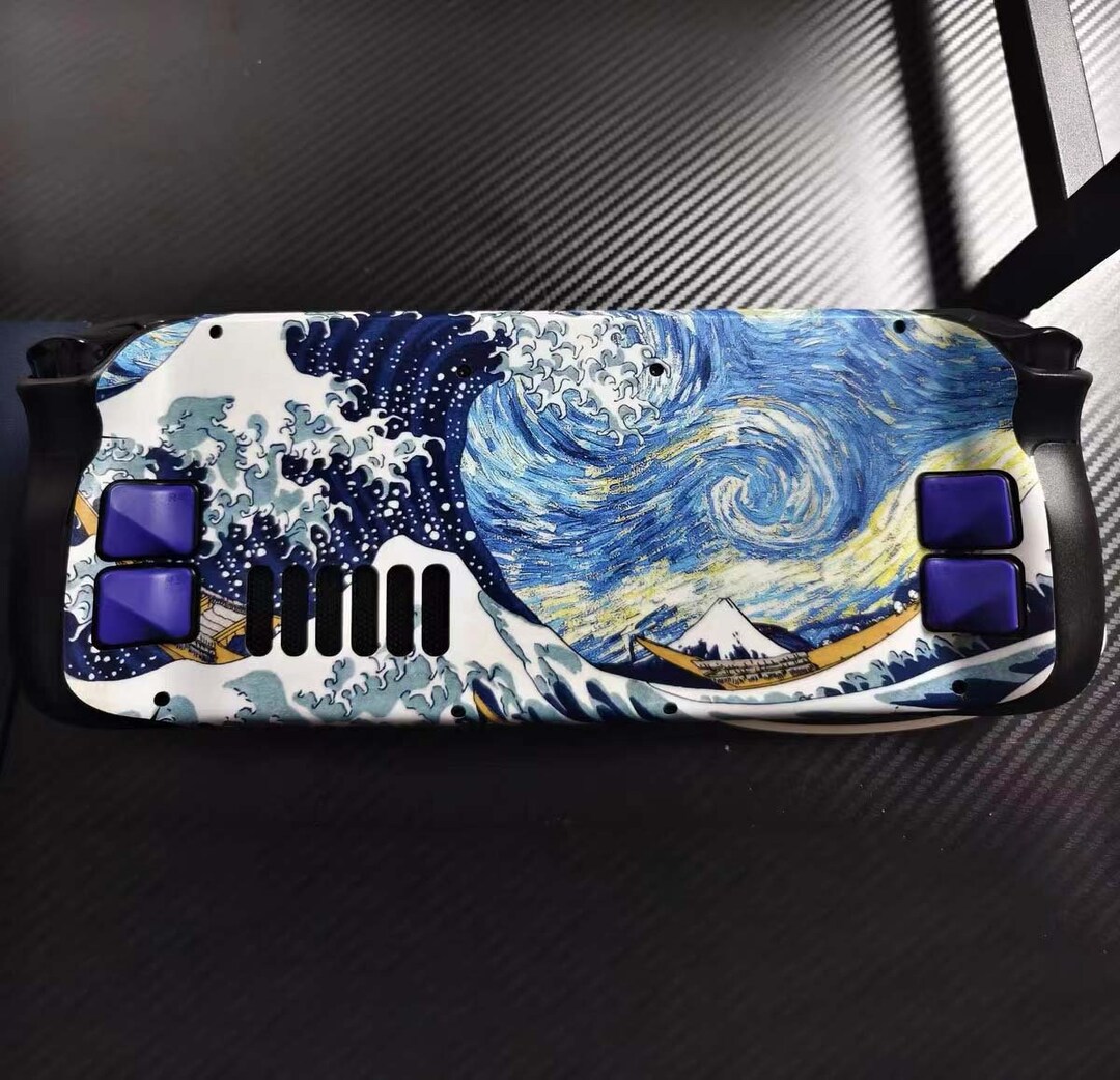 Blue Wave Steam Deck Skin-art Steam Deck Sticker-steam Deck Oled ...