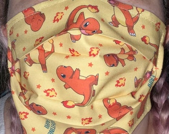 Charmander Face Mask - Etsy