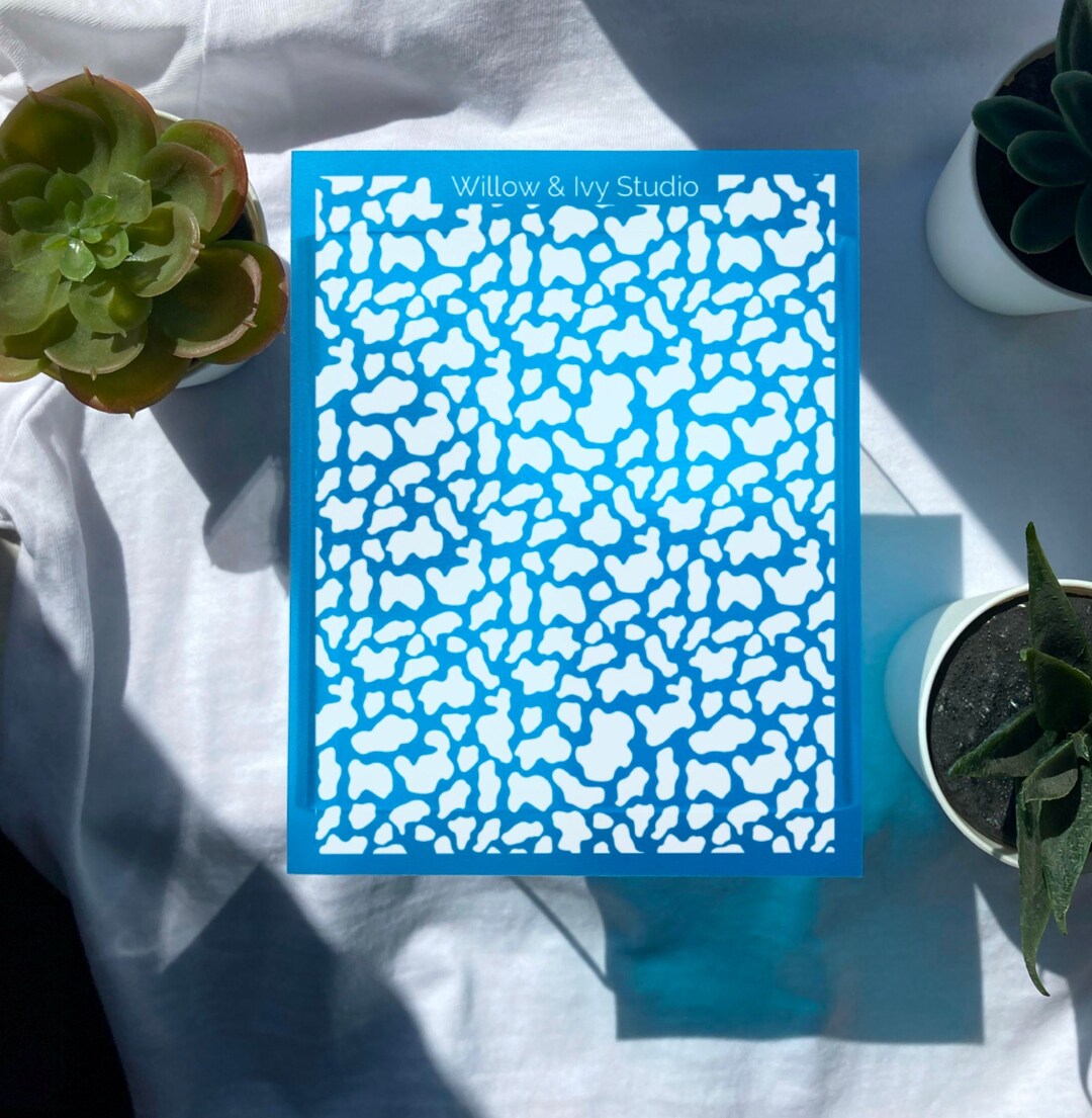 Silk Screen Stencil, Cow Print Stencil, Silk Screen for Polymer Clay ...