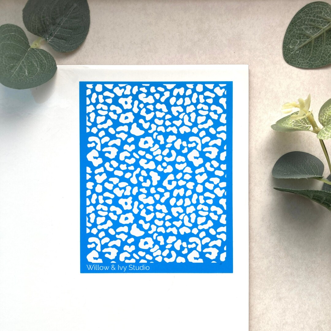 Silk Screen Stencil, Leopard Silkscreen, Silk Screen for Polymer Clay ...