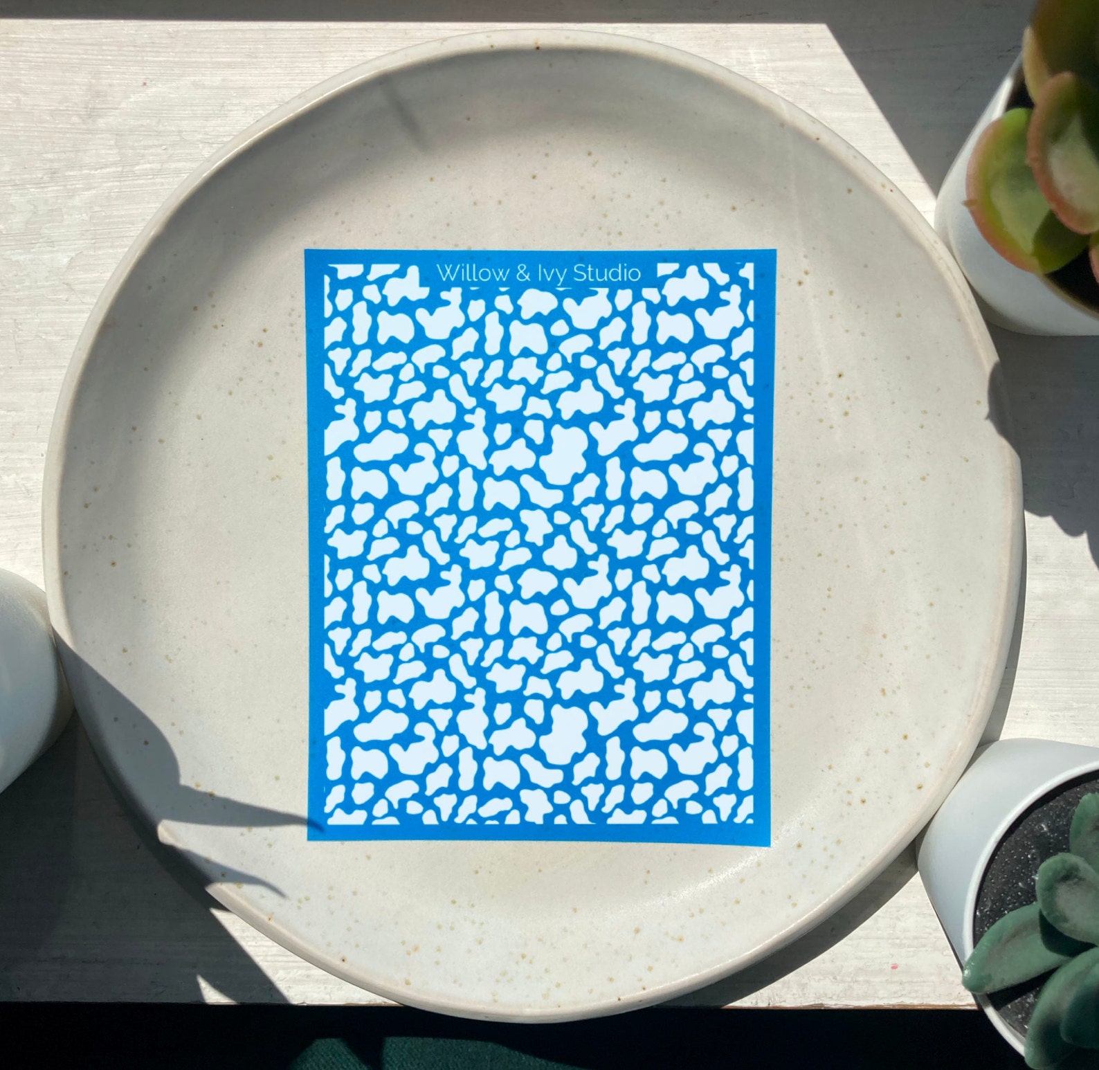 Silk Screen Stencil, Cow Print Stencil, Silk Screen for Polymer Clay ...