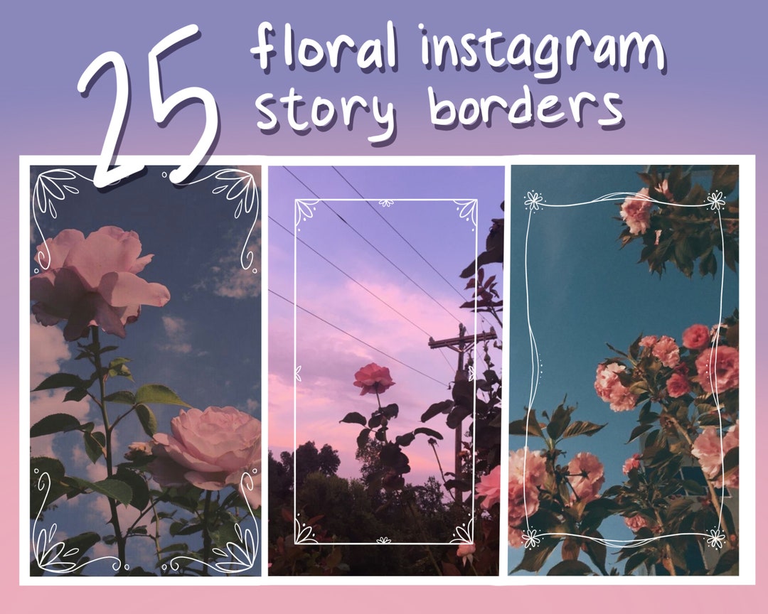 25 Floral Instagram Story Borders, Frames, and Stickers - Instant ...