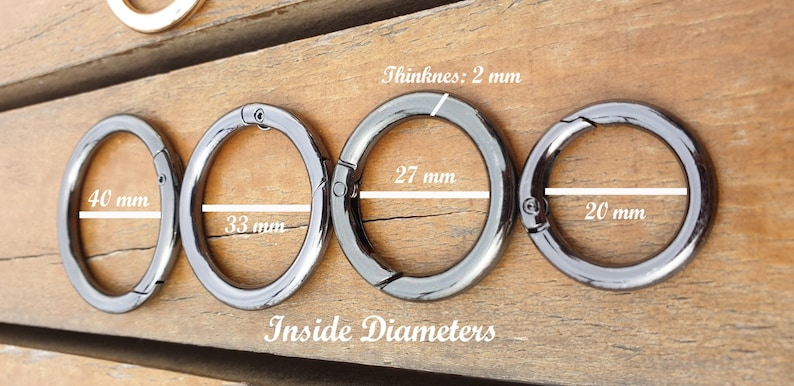 Round Spring Carabiner Spring Round Circle Ring Ring Push | Etsy