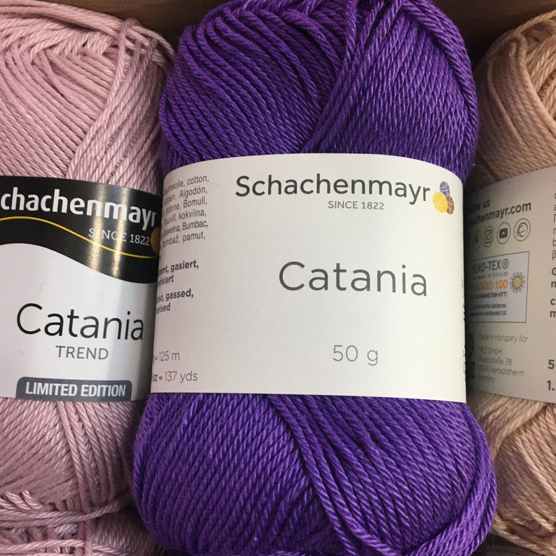 Catania Mercerized Cotton Yarn, 50g Skein, Knitting Crochet - Etsy
