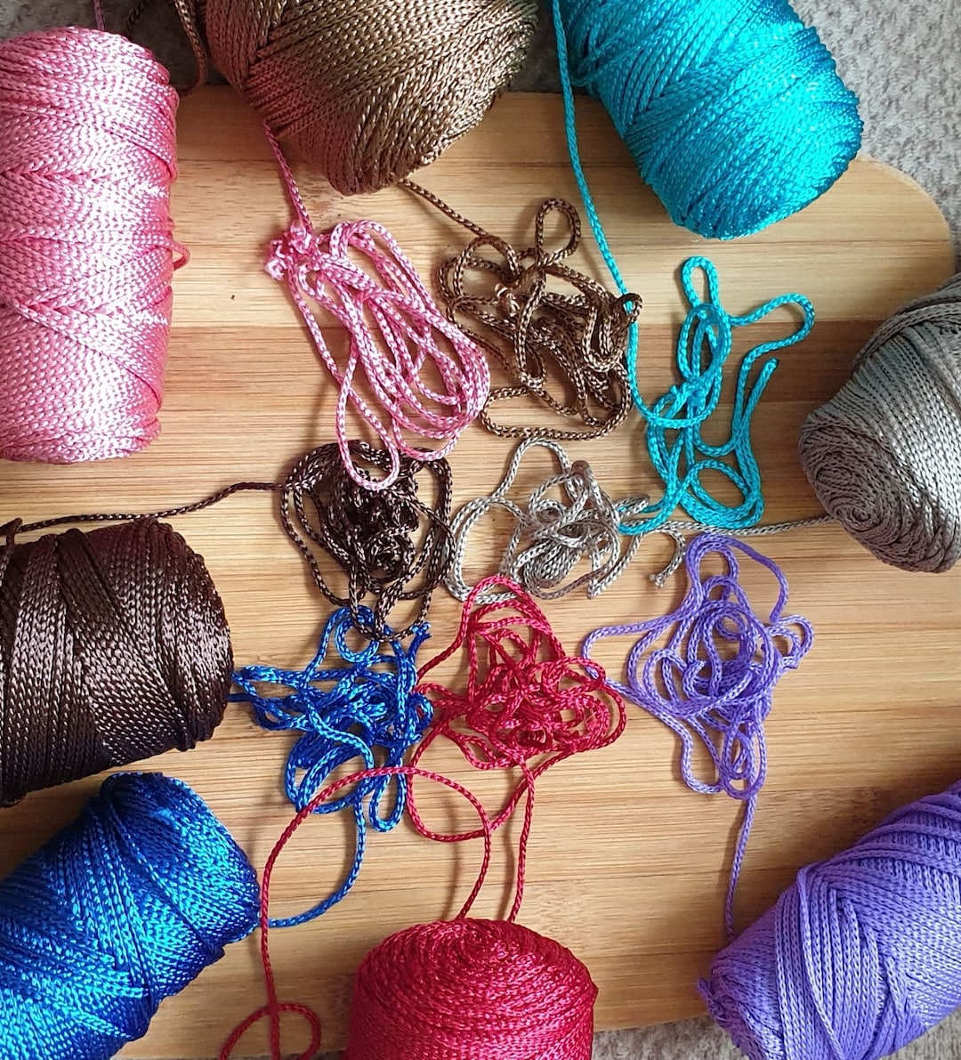 2mm Polyester Macrame Cord, Knitting and Crochet Bag Yarn - Etsy