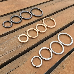Round Spring Carabiner, Spring Round Circle Ring, Ring Push Gate ...