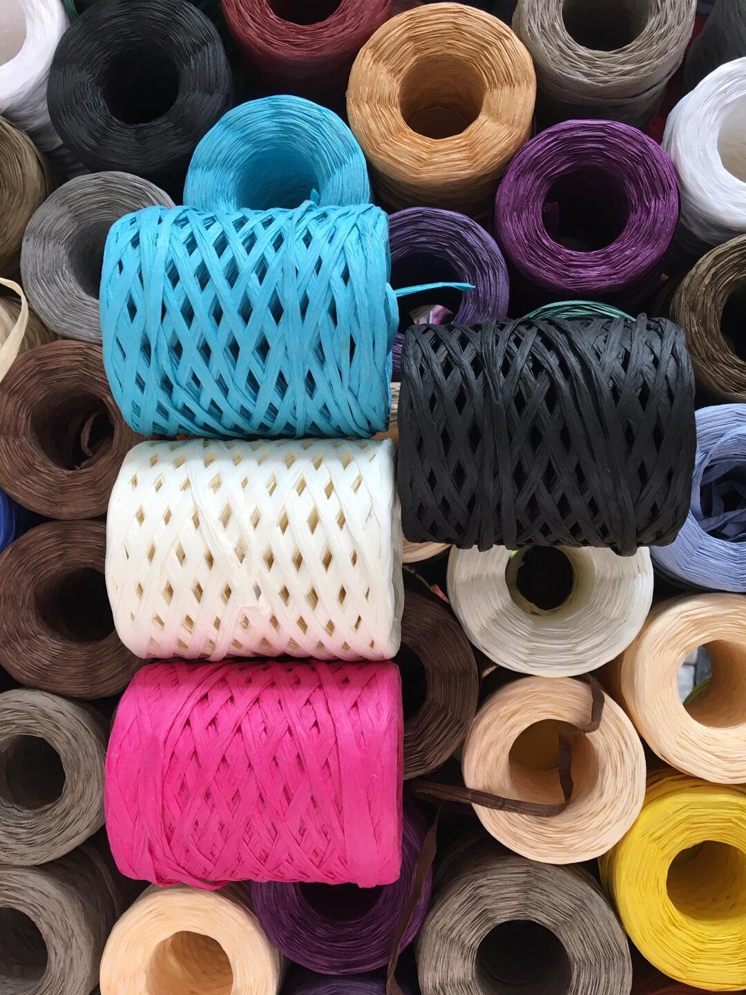 Raffia Yarns, Paper Yarns, 90 - 100 Grams, 250 Meters, Paper Yarn, Hat ...