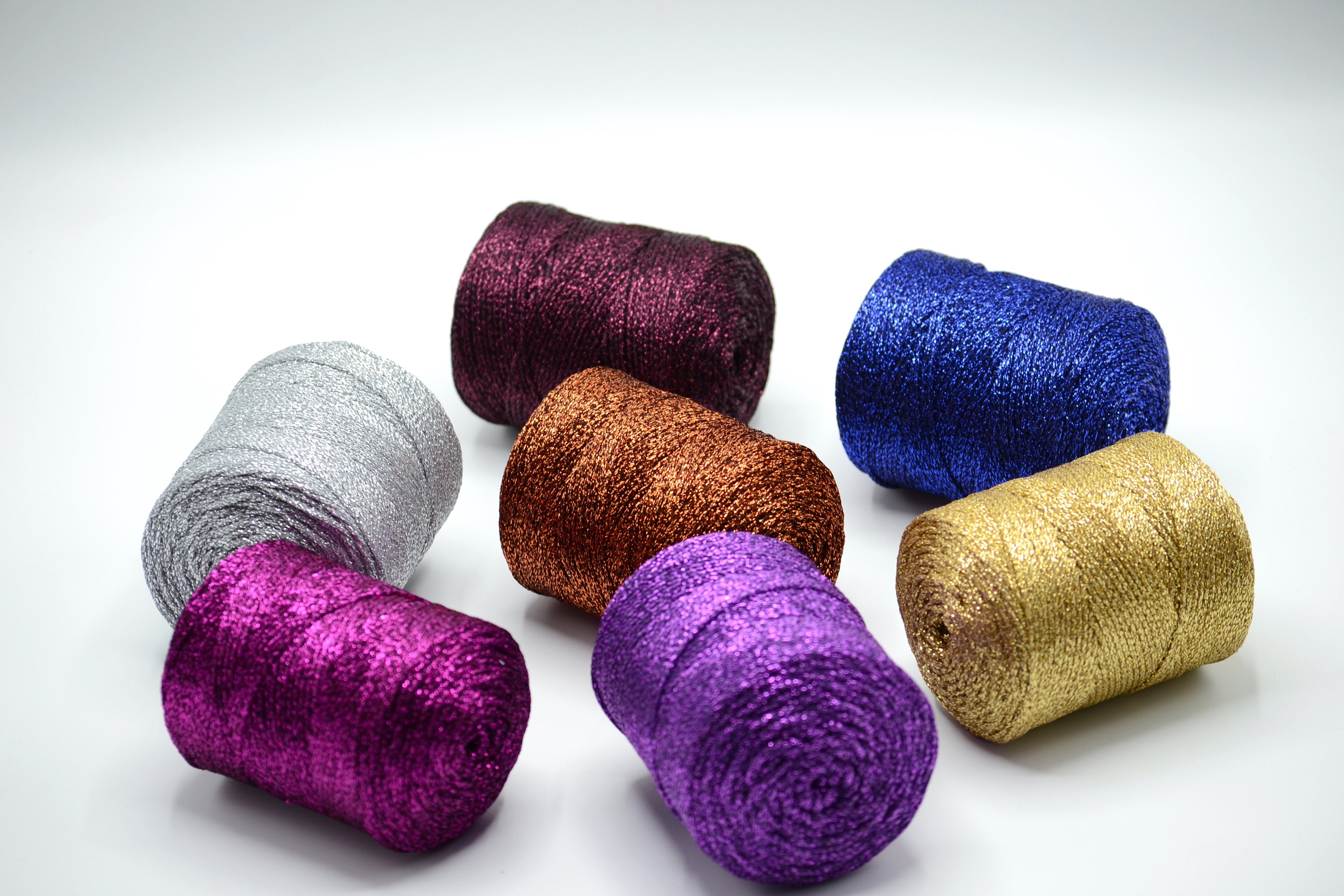 Metallic Crochet Yarn Polyester and Cotton Metallic Rope - Etsy