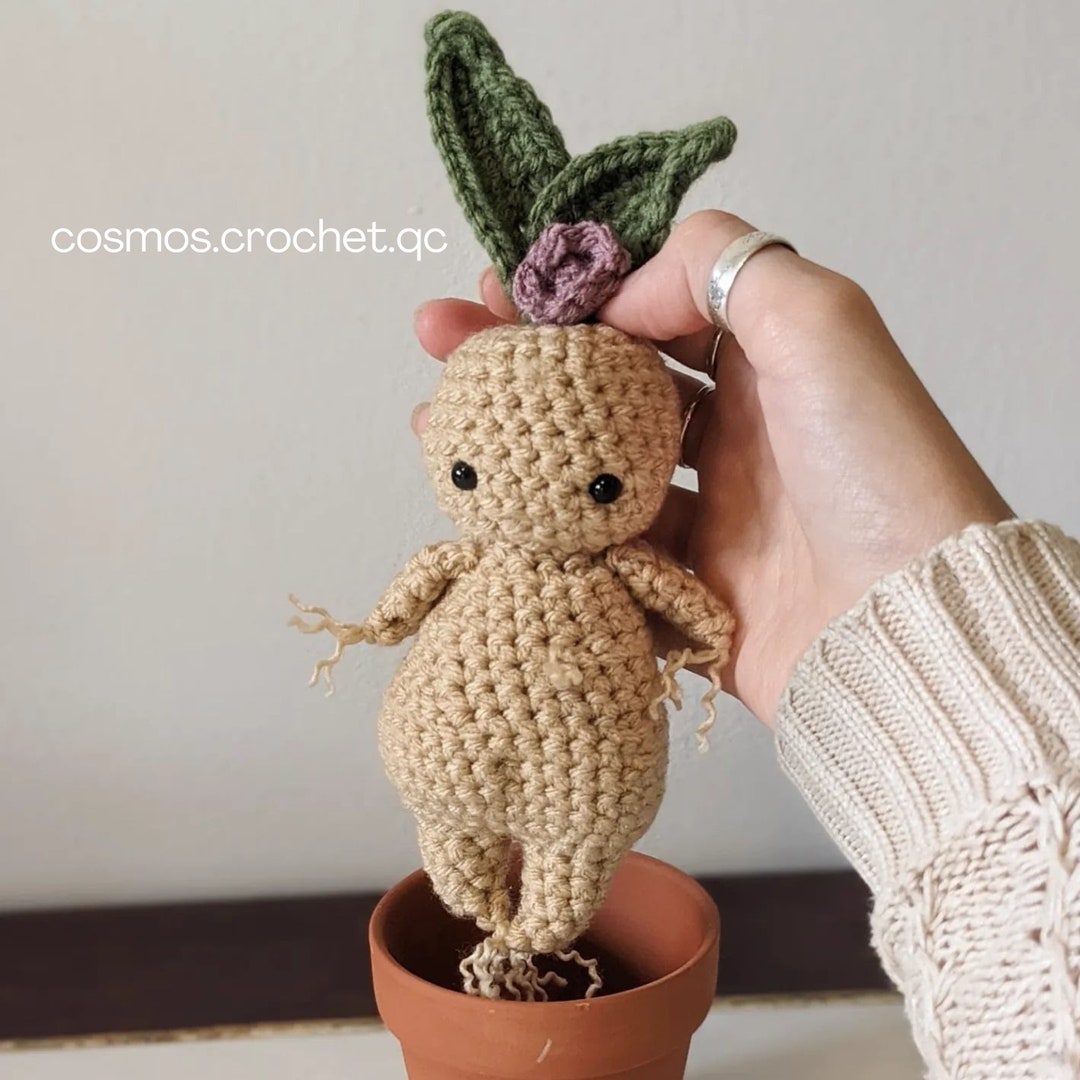 Mandrake Crochet Pattern, Wizard Plant Amigurumi, Magical Crocheting ...
