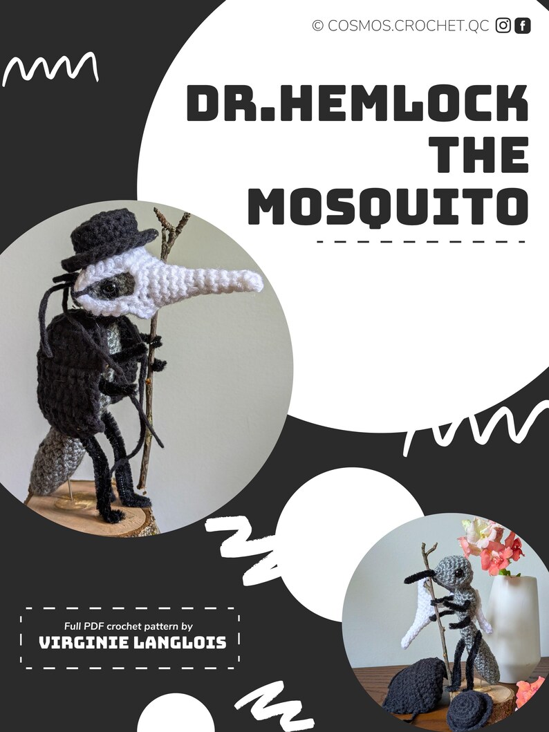 Crochet Pattern: Plague Doctor Mosquito DND Character - Etsy Canada