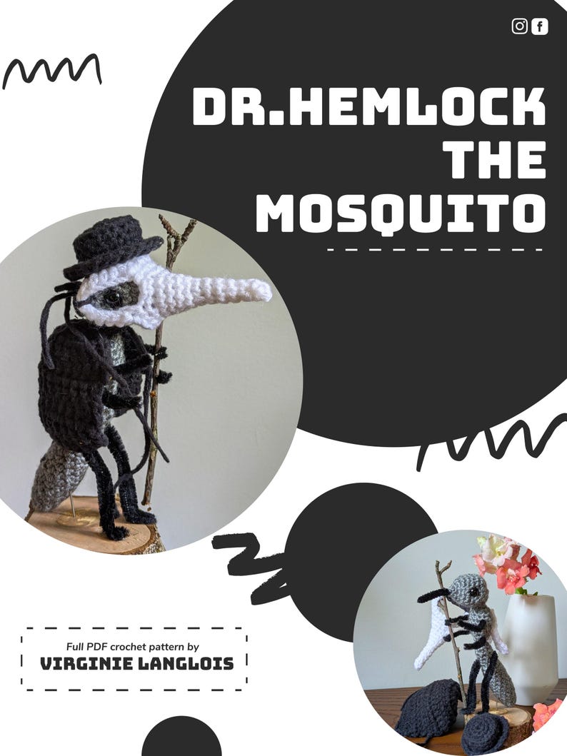 Crochet Pattern: Plague Doctor Mosquito DND Character - Etsy Canada