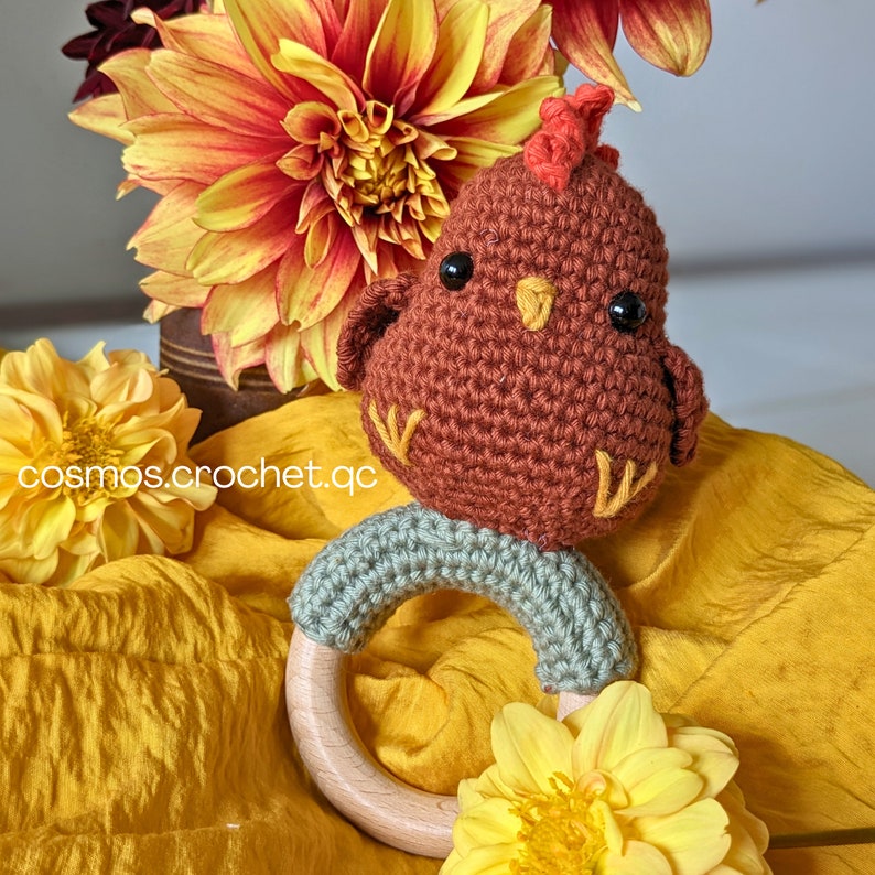 Chicken Crochet Rattle Amigurumi Pattern, DIY Baby Gift (digital ...