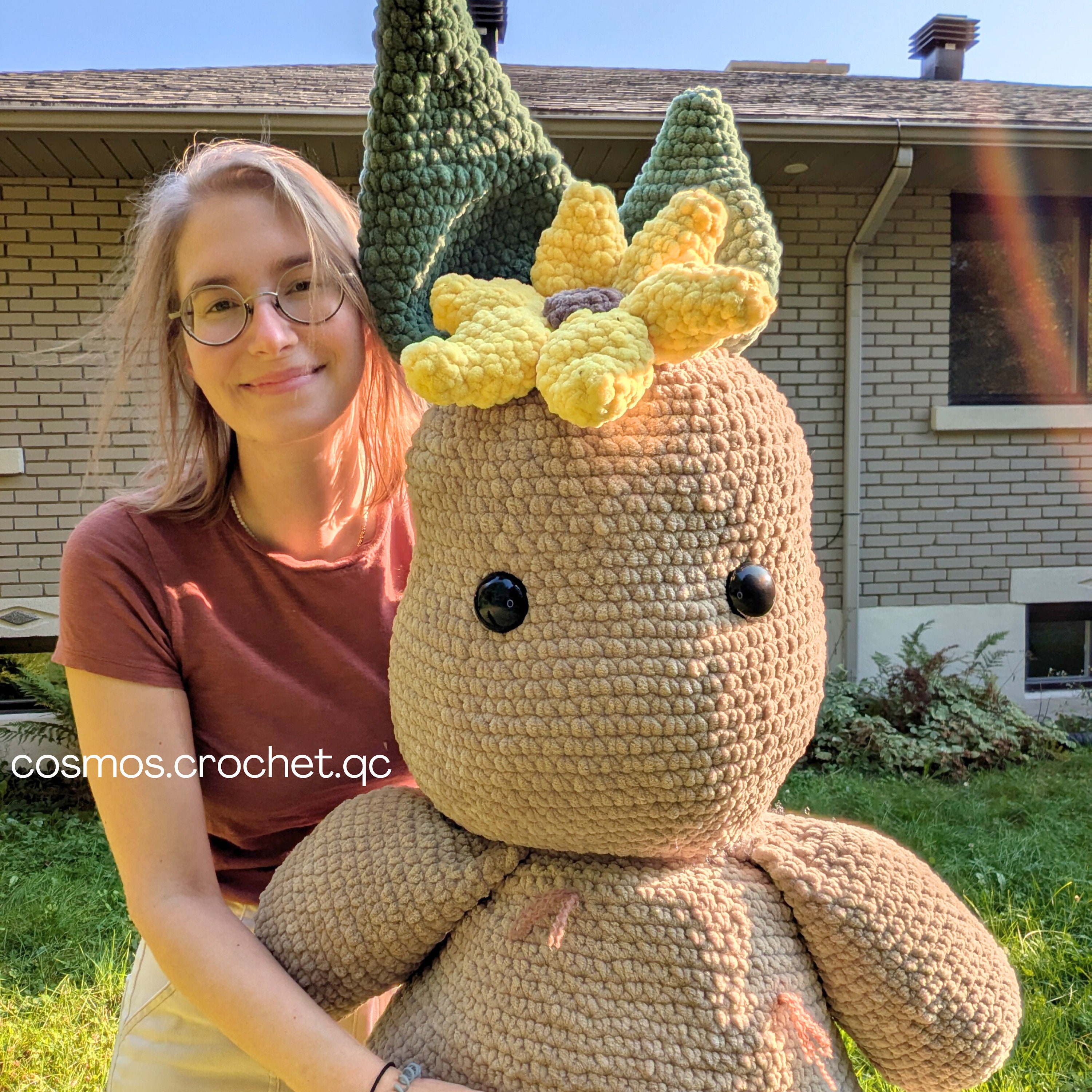 Jumbo Mandrake Crochet Pattern, Big Magical Plant Amigurumi DIY, Huge ...