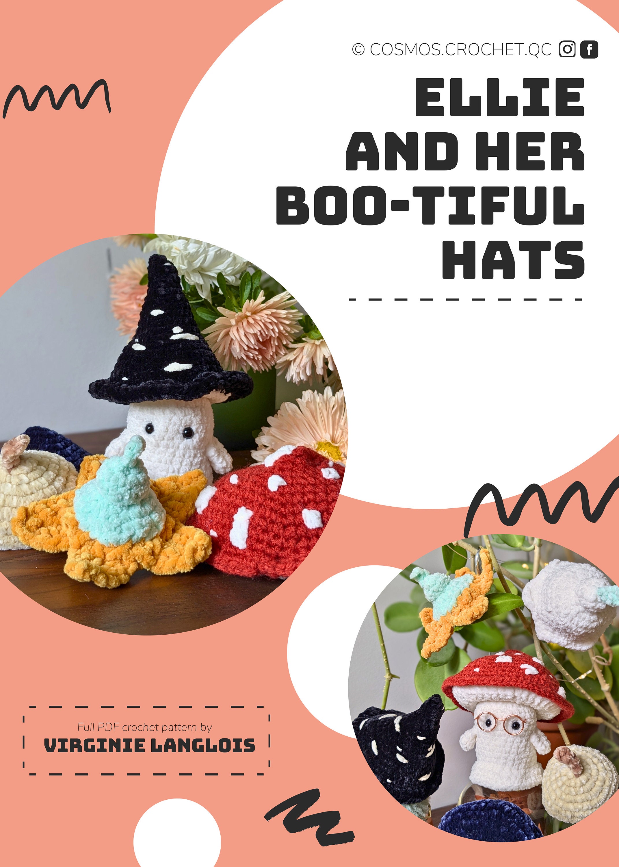 Ghost Interchangeable Hat Crochet Pattern, Halloween Amigurumi (PDF ...