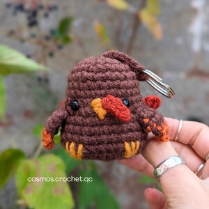 Easy Crochet Turkey Keychain Pattern, Bird Amigurumi Tutorial ...
