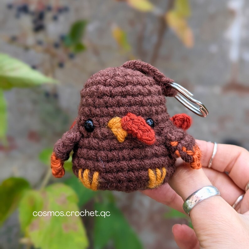 Turkey Crochet Pattern – Tommy Keychain Amigurumi PDF, Thanksgiving ...