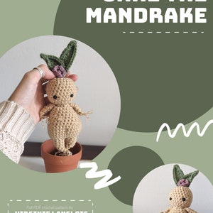 Mandrake Crochet Pattern, Wizard Plant Amigurumi, Magical Crocheting ...