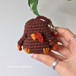 Easy Crochet Turkey Keychain Pattern, Bird Amigurumi Tutorial ...