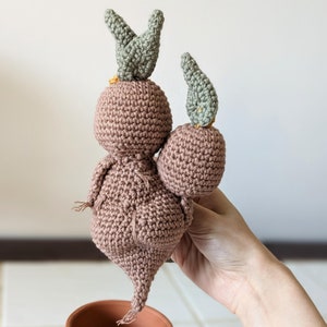 Mandrake Crochet Pattern Amigurumi Wizard Plant DIY PDF, English 2 Head ...