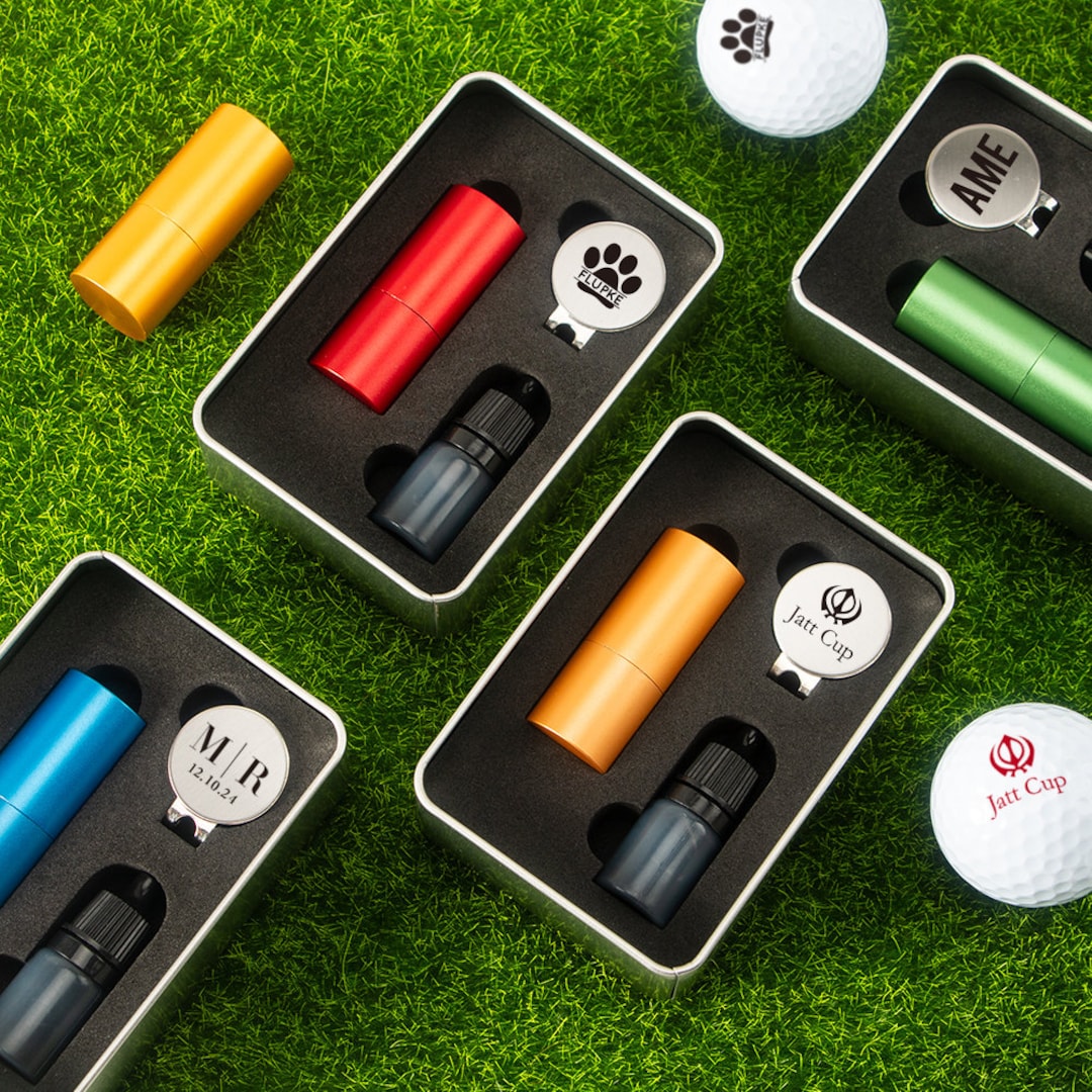 Personalized Golf Gift, Custom Golf Stamp Set, Golf Ball Stamp, Custom ...
