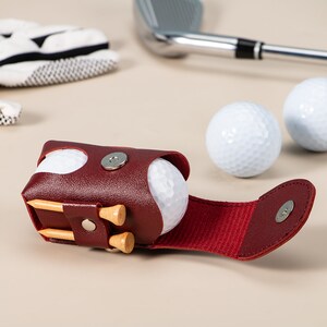 Leather Golf Ball Bag Tags, Personalized Golf Ball Bag With Tees ...