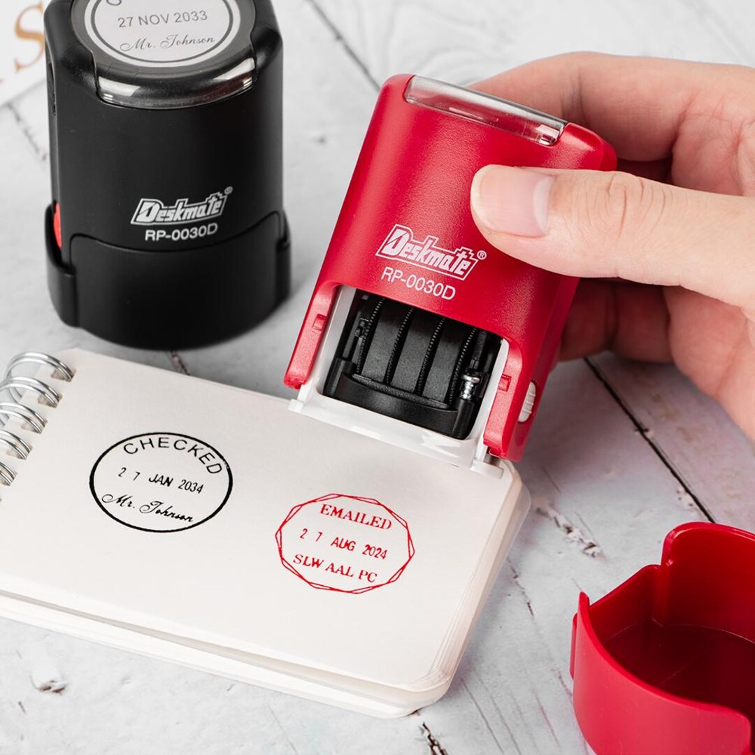 Custom Date Stamp With Ink, Adjustable Date Stamp, Custom Teacher Stamp ...